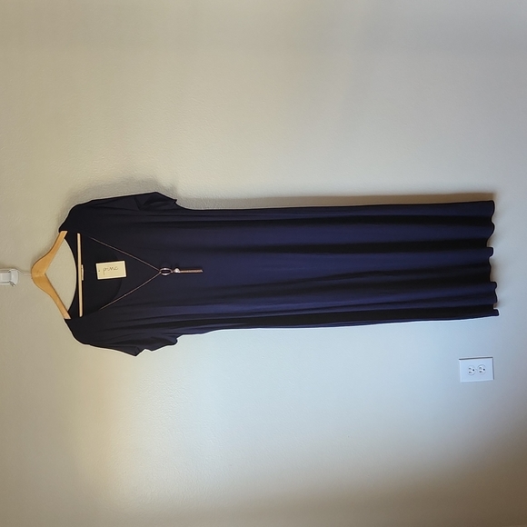 Pinc | Dresses | Pinc 3x Navy Blue Dress With Attached Necklace | Poshmark